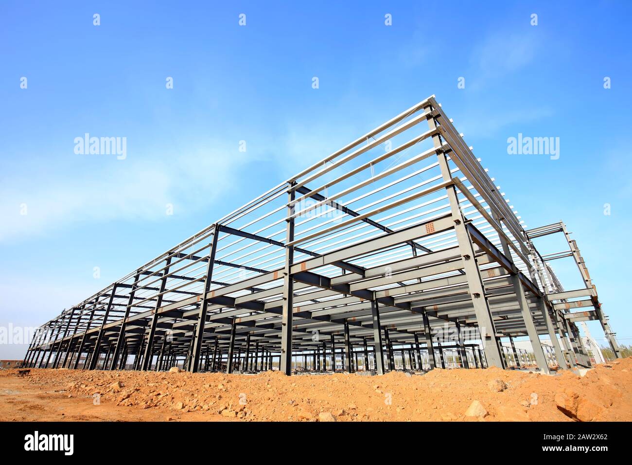 Steel frame structure Stock Photo - Alamy