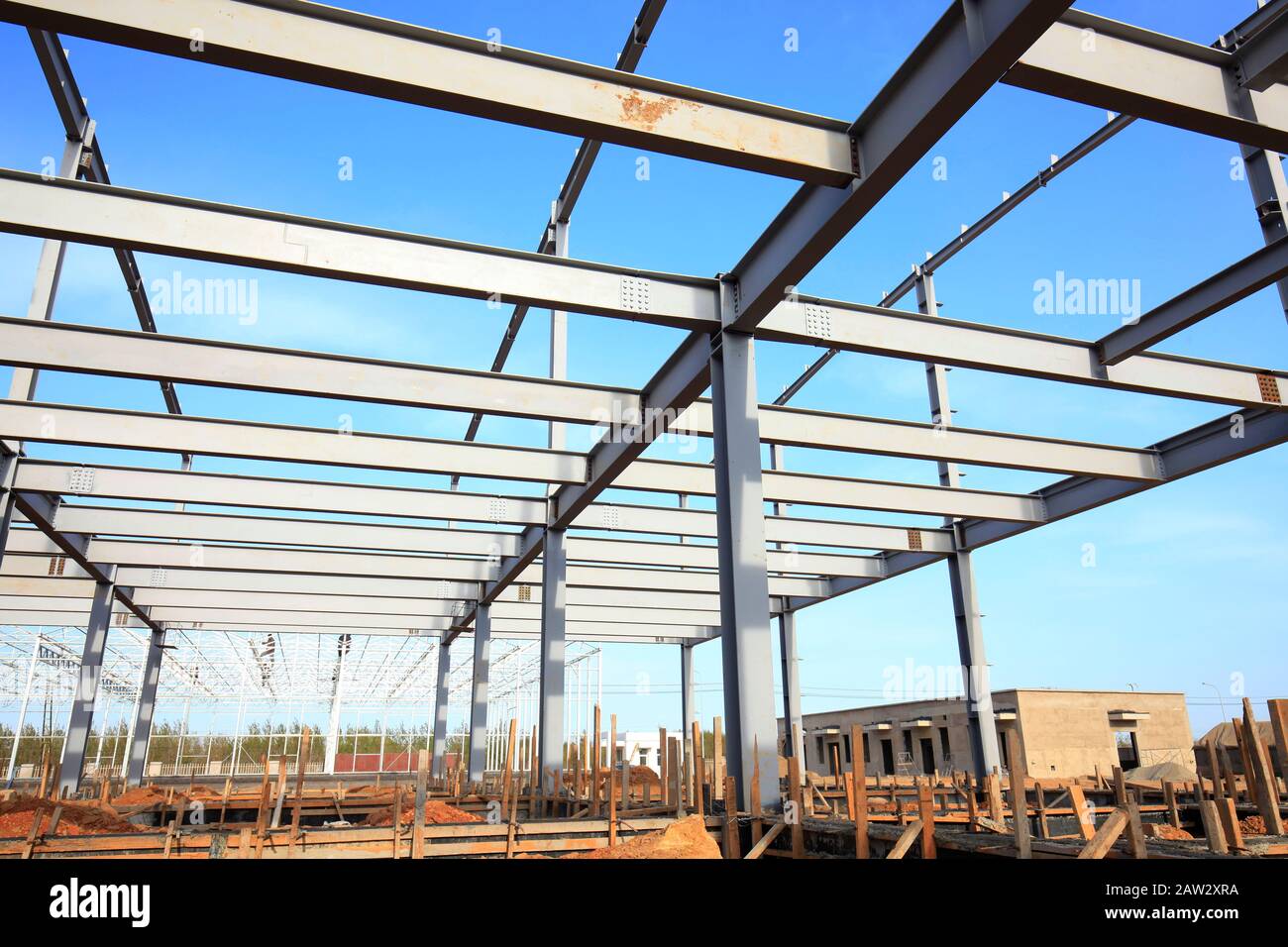 Steel frame structure Stock Photo - Alamy