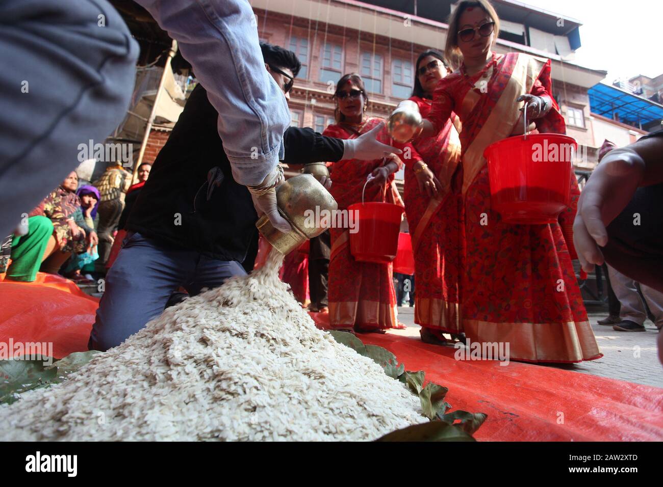 Lalitpur, Nepal. 06th Feb, 2020. Women from Newar community in ...