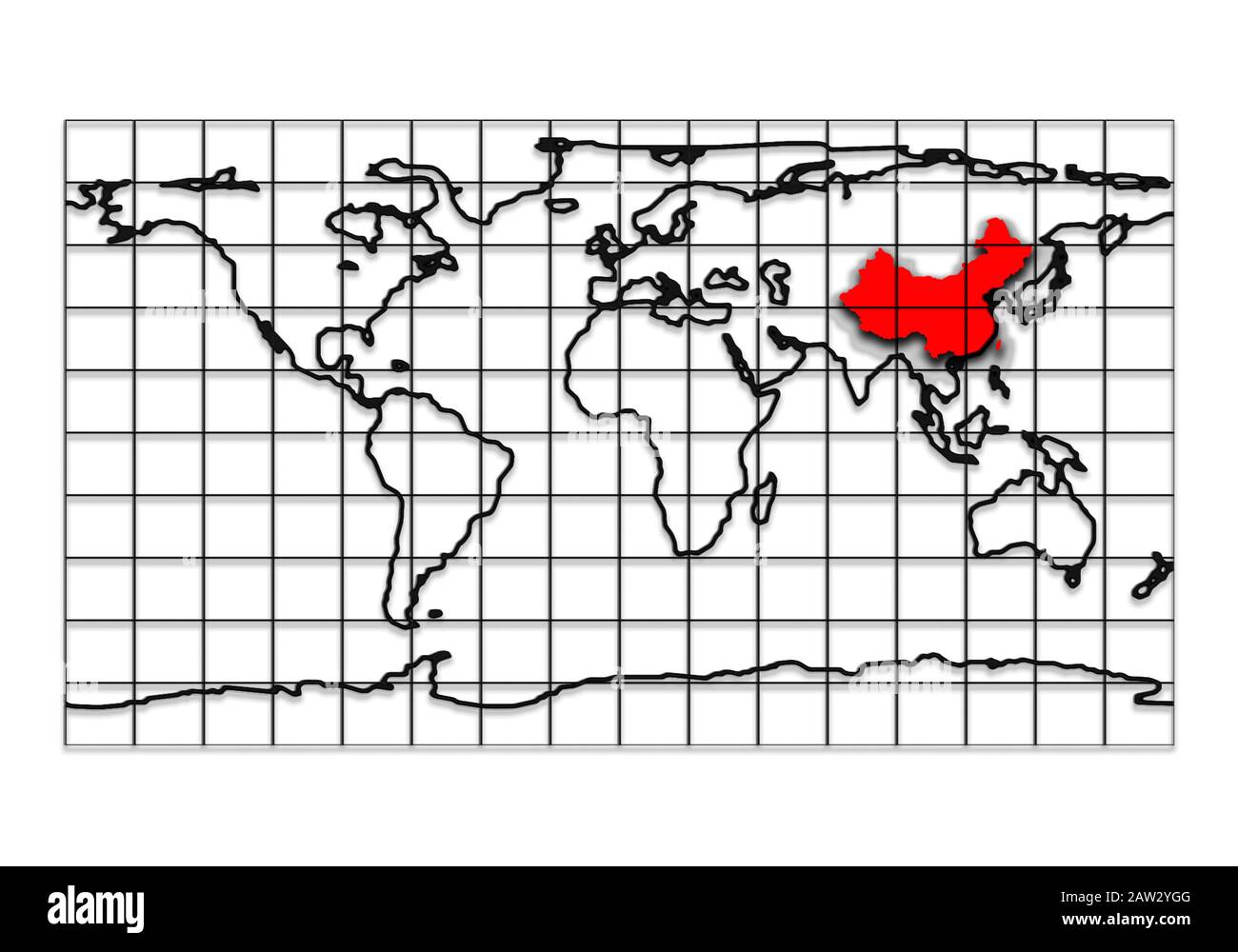 China map chinese isolated hi-res stock photography and images - Alamy