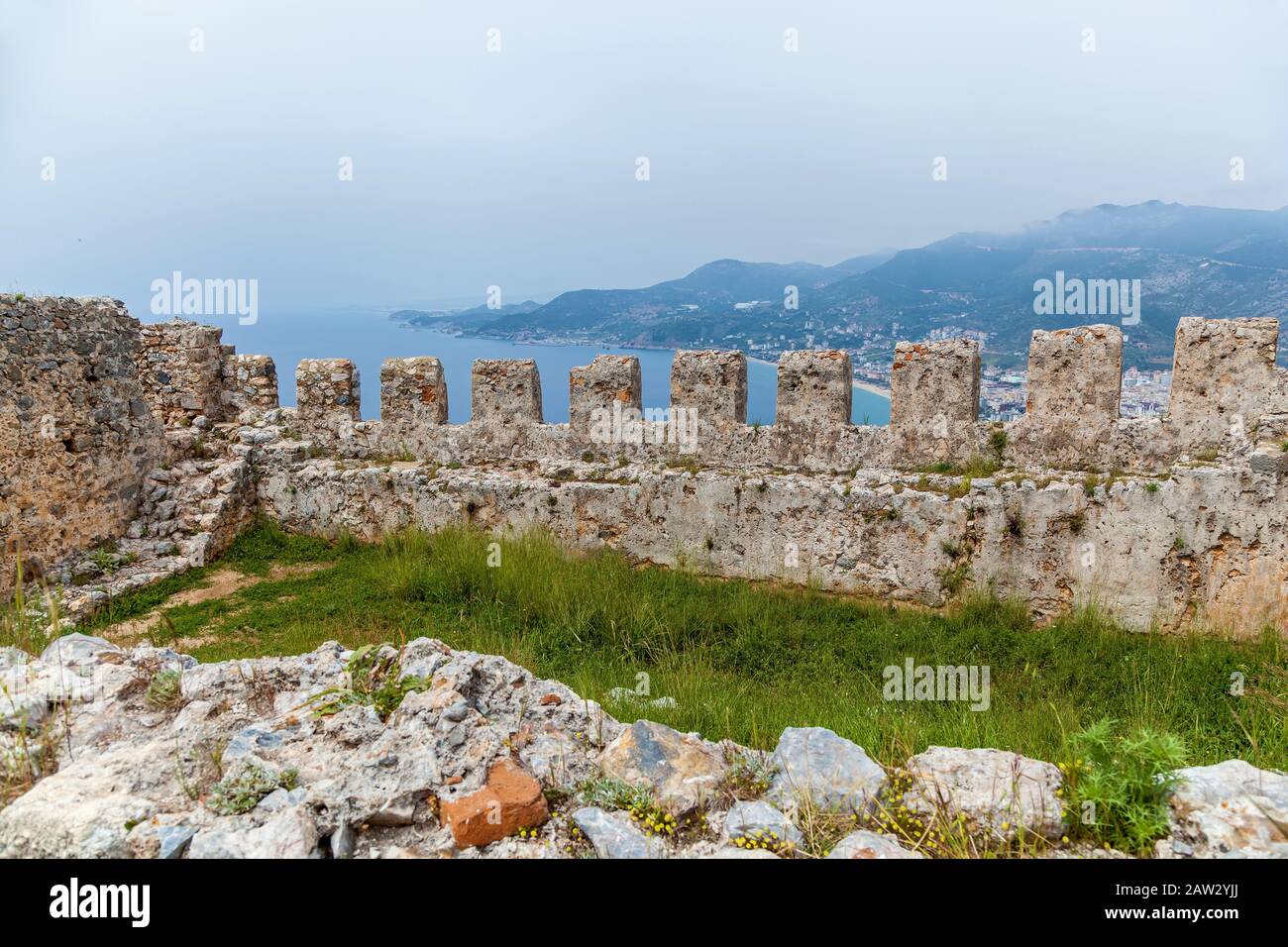 An amazing view of a medieval fortress in the southern Turkish city of ...