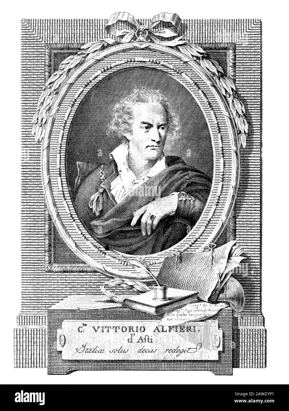 The italian poet , writer and playwriter VITTORIO ALFIERI ( 1749 - 1803 ...