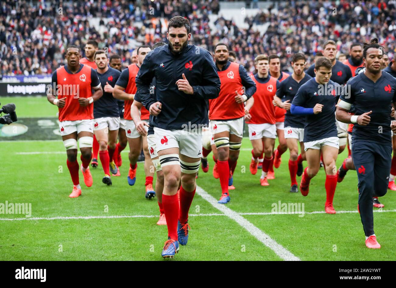 Charles Ollivon (Captain) of France leads his team France v England ...
