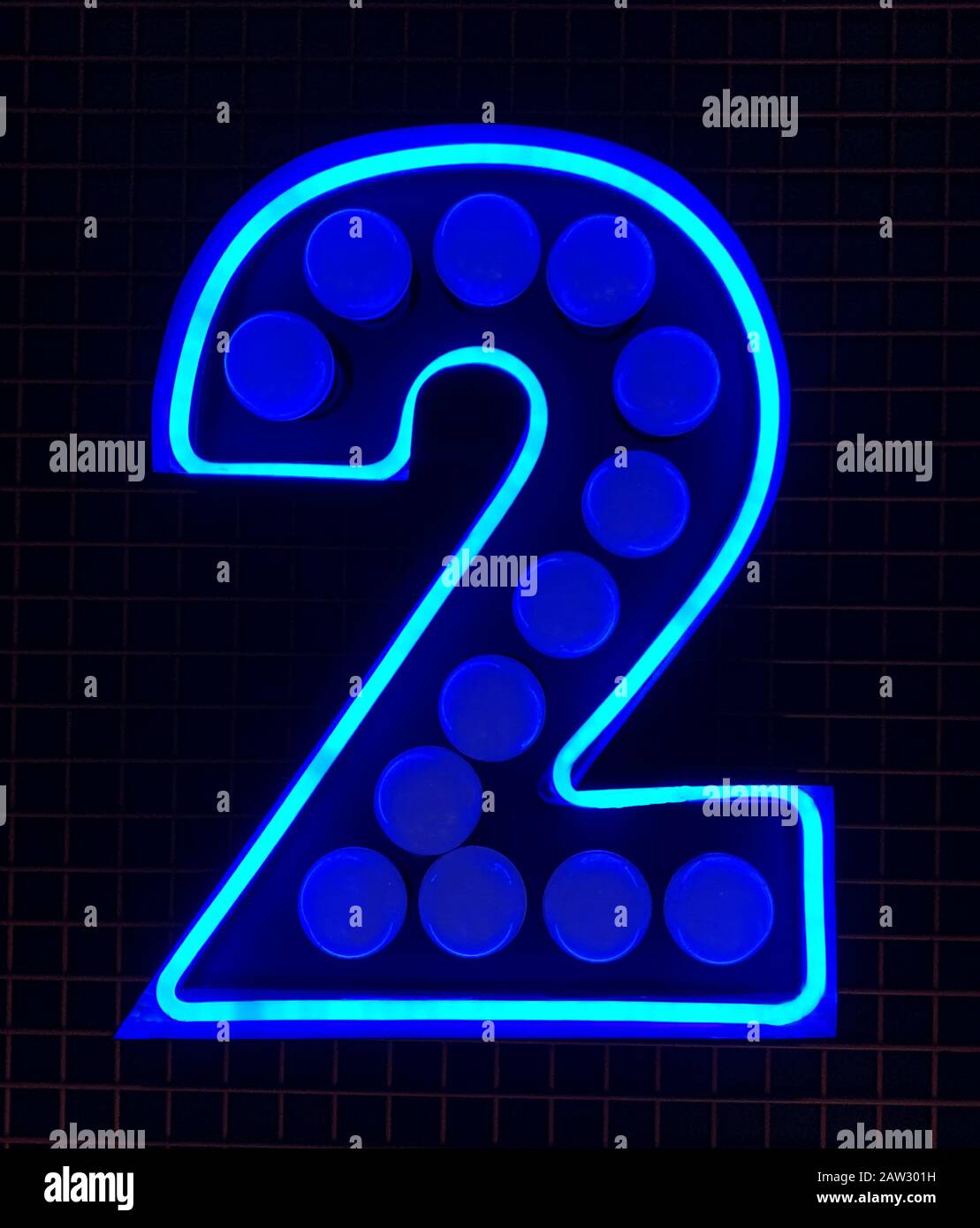 String of luminous numbers Stock Photo - Alamy