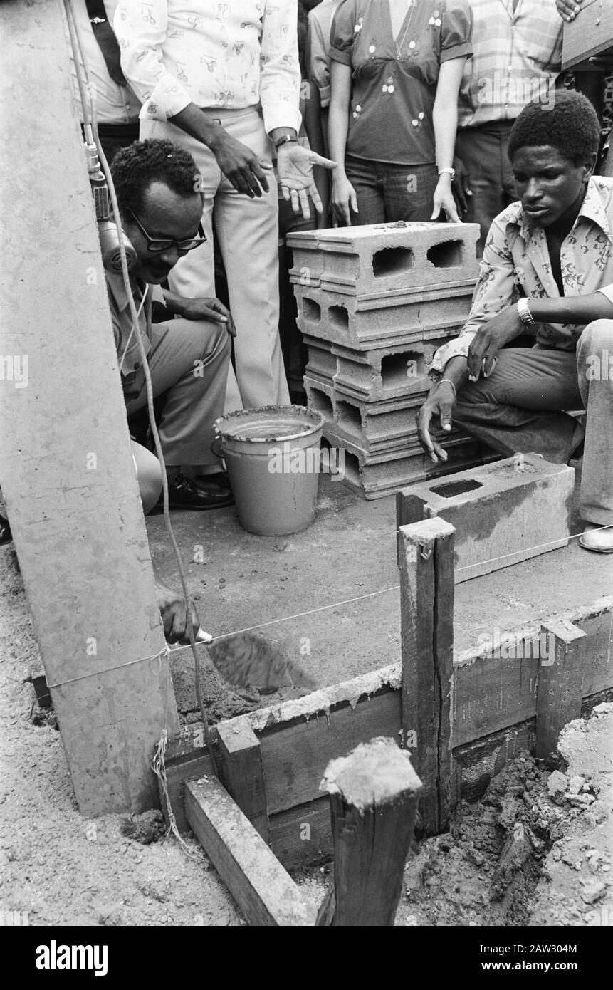 Premier Arron lays a foundation stone Date: April 1, 1975 Name of ...