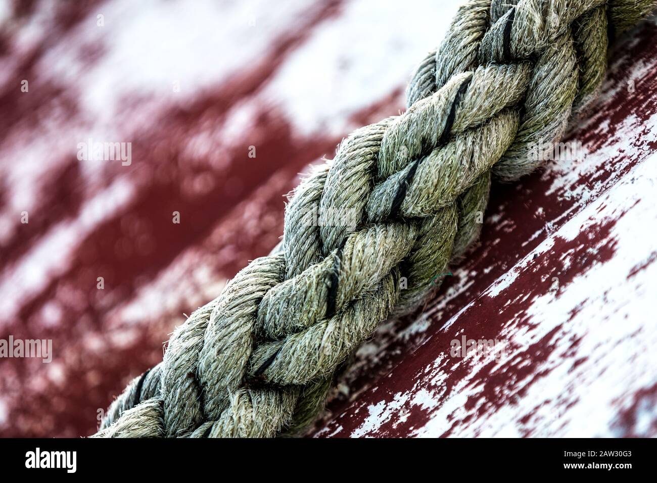 Rope and Boat Detail Stock Photo - Alamy
