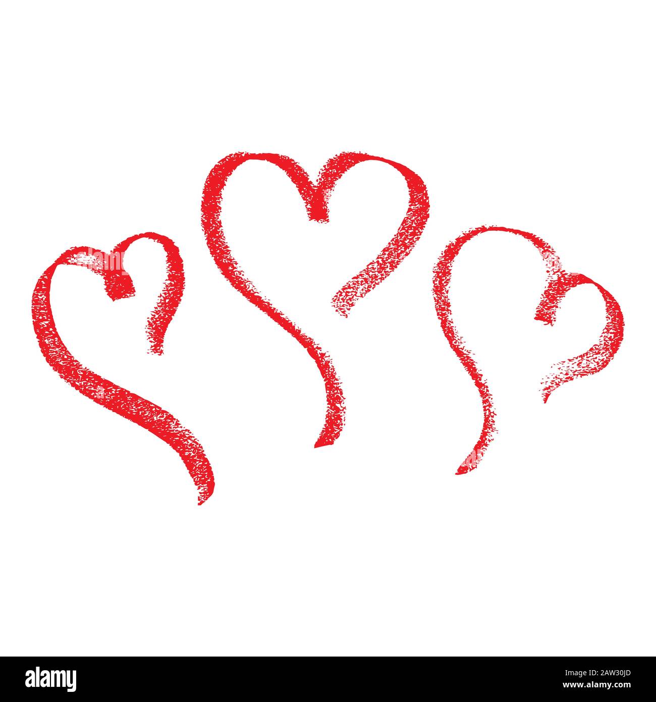 Three hearts Stock Vector Images - Alamy