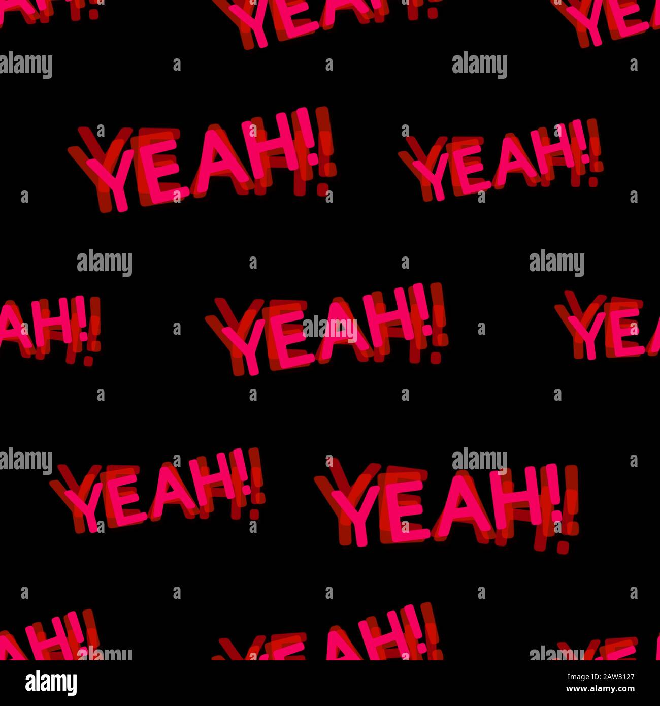 Conversational style seamless pattern design with yeah text motif in ...