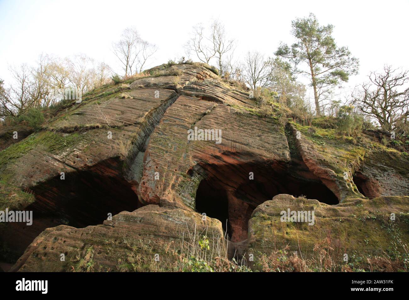 Nanny's rock caves on Kinver edge, Staffordshire, England, UK Stock ...