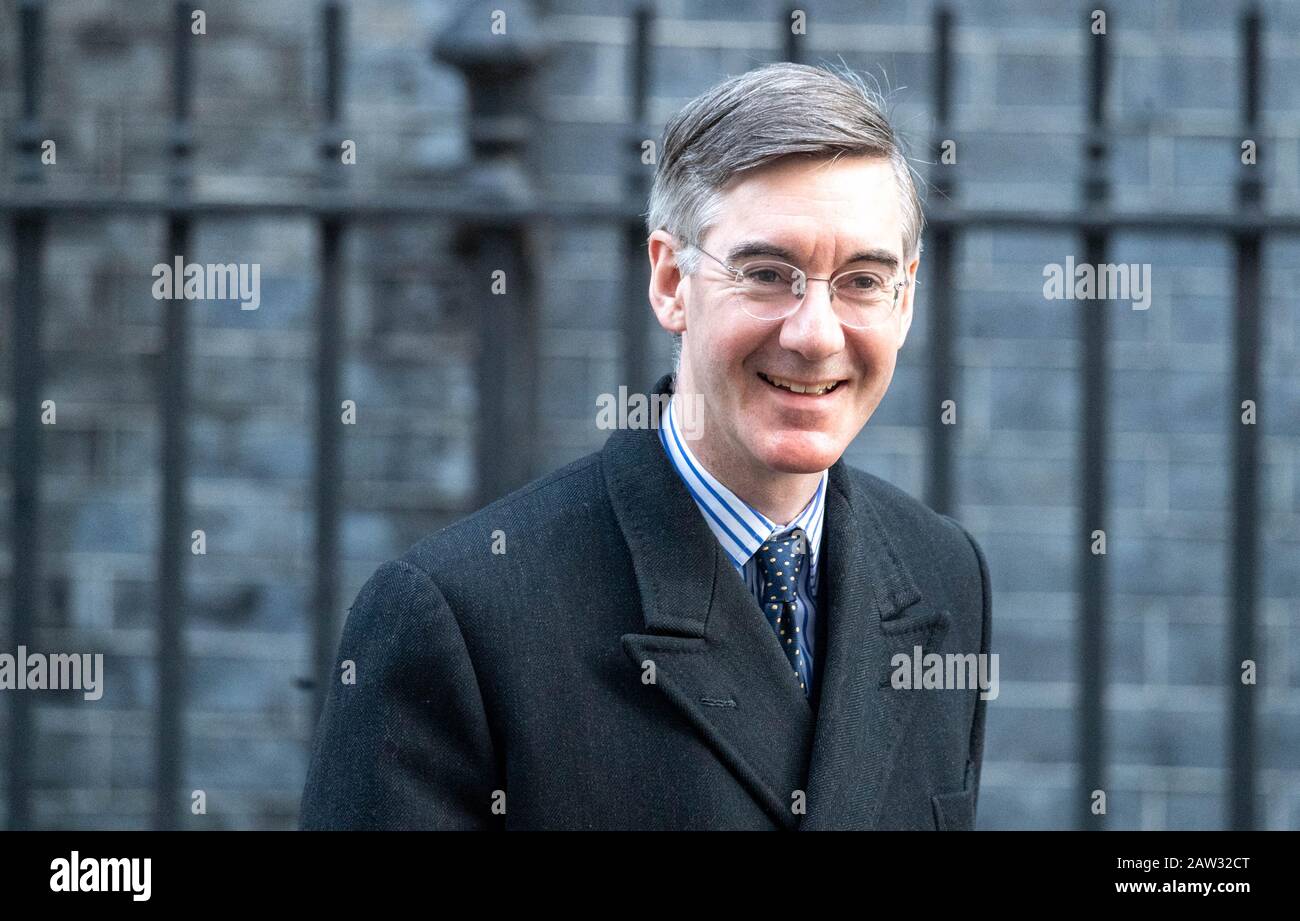 Leader of the House of Commons Jacob Rees-Mogg in Downing Street ...