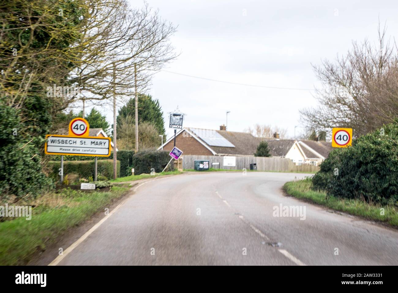 A typical countryside road through one of the parts of the United ...