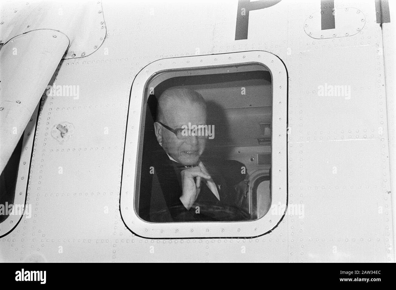 President Heinemann departs from Schiphol Airport by helicopter to ...