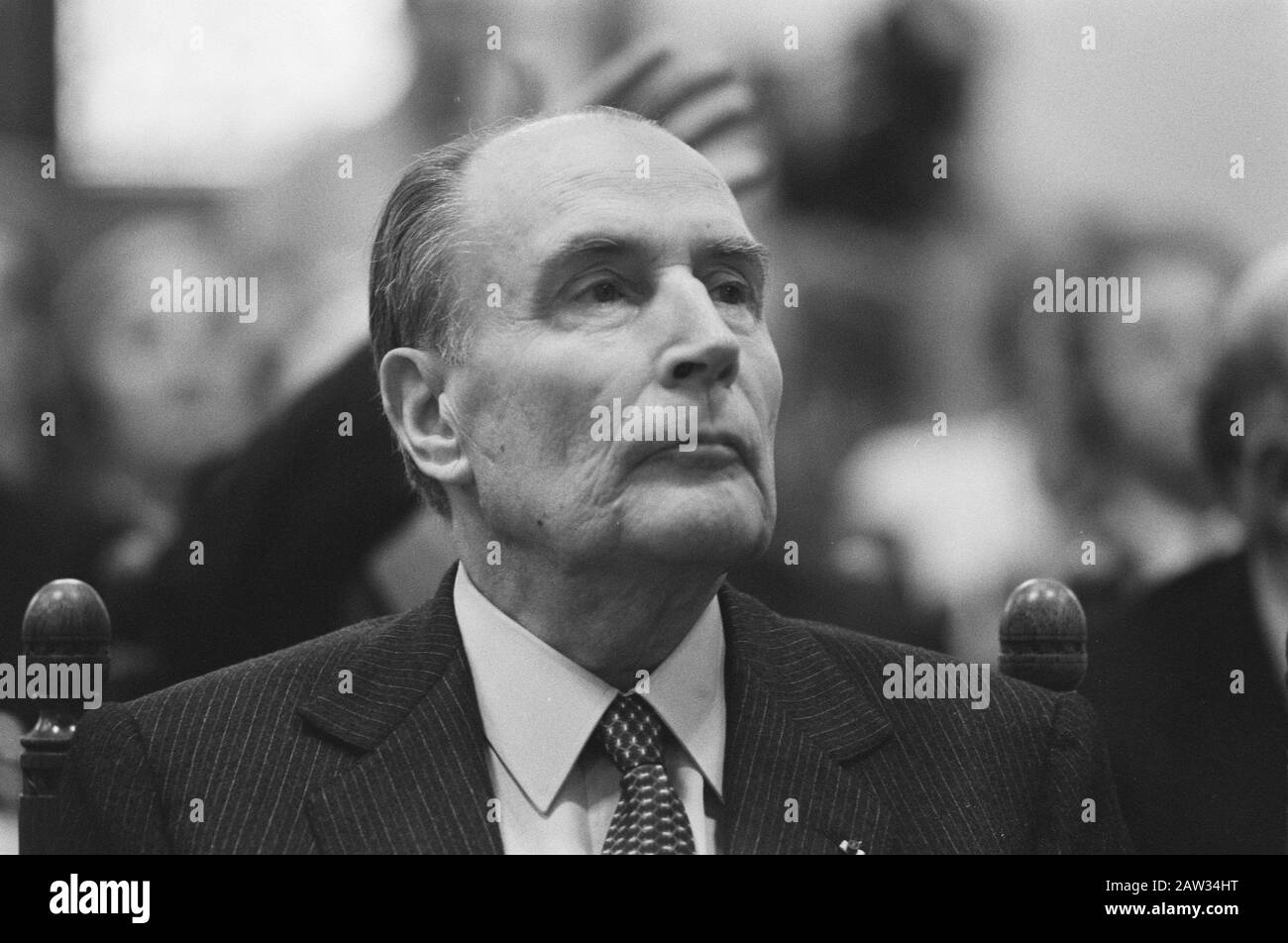 President Mitterrand at closing session European Congress; Mitterand ...