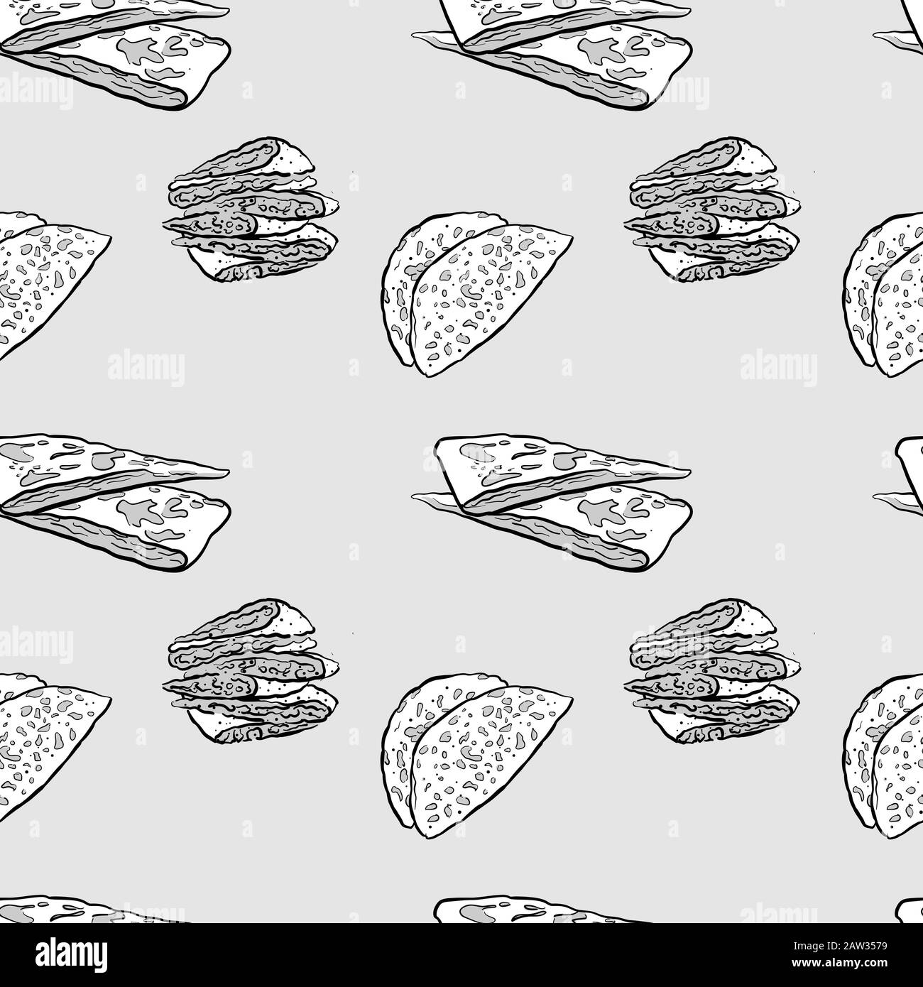 Bolani seamless pattern greyscale drawing. Useable for wallpaper or any ...