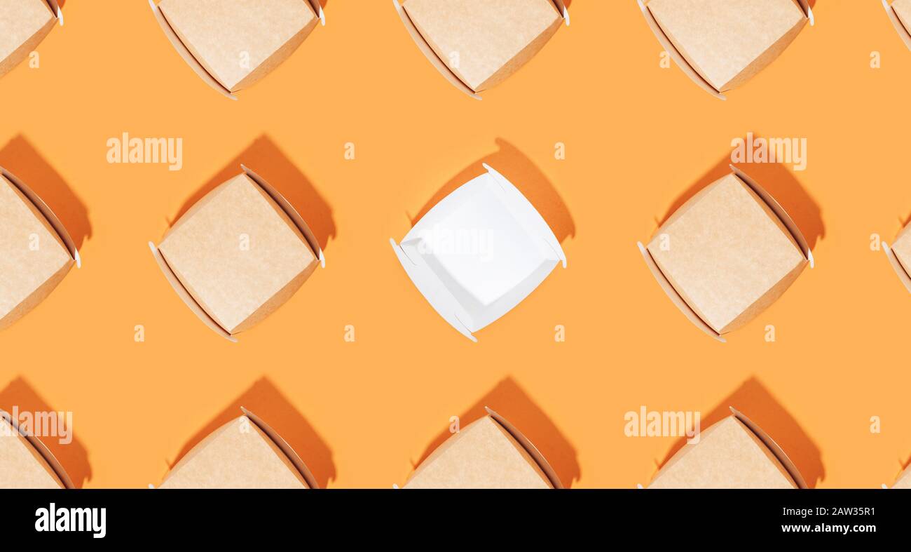 Set of Brown craft paper boxes Stock Photo - Alamy