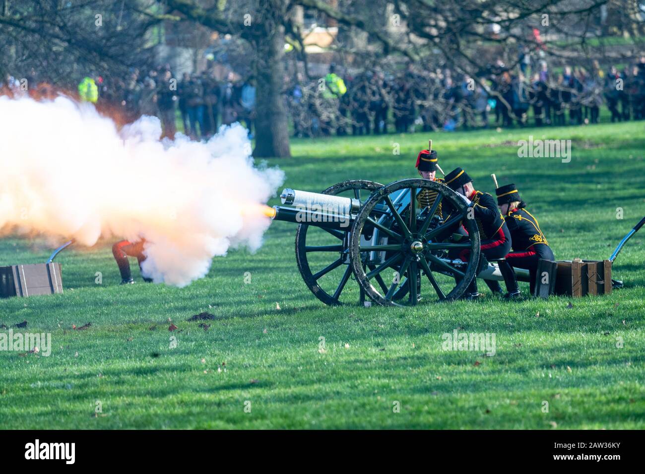 Gun salute hm queen hi-res stock photography and images - Alamy