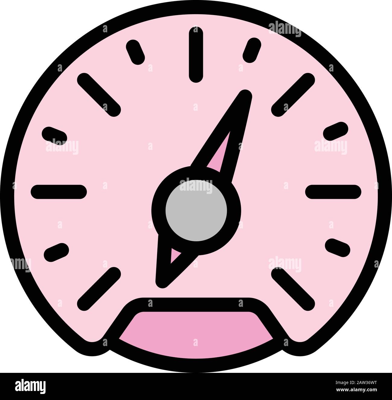 Arrow speedometer icon. Outline arrow speedometer vector icon for web ...