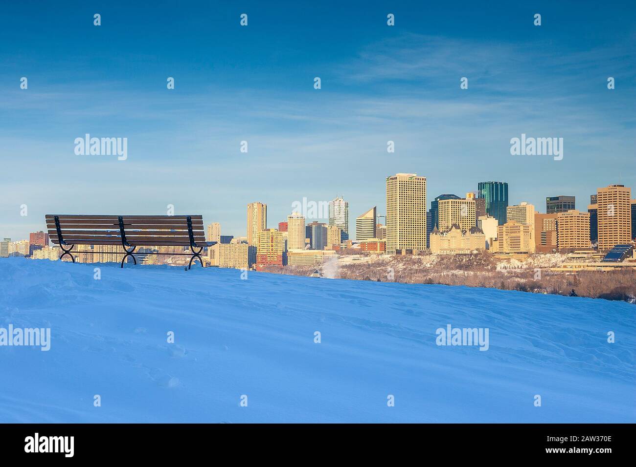 Downtown Edmonton in winter Stock Photo - Alamy