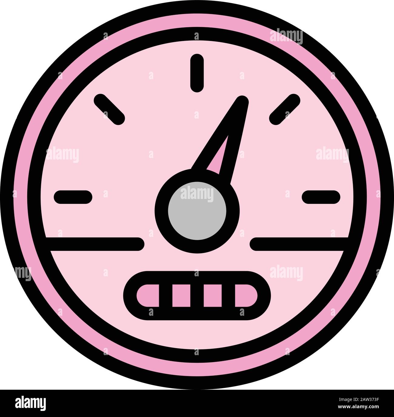 Speedometer indicator icon. Outline speedometer indicator vector icon ...