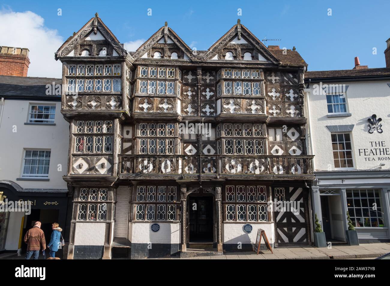 The historic Feathers Hotel in Ludlow is a Jacobean timber-framed ...