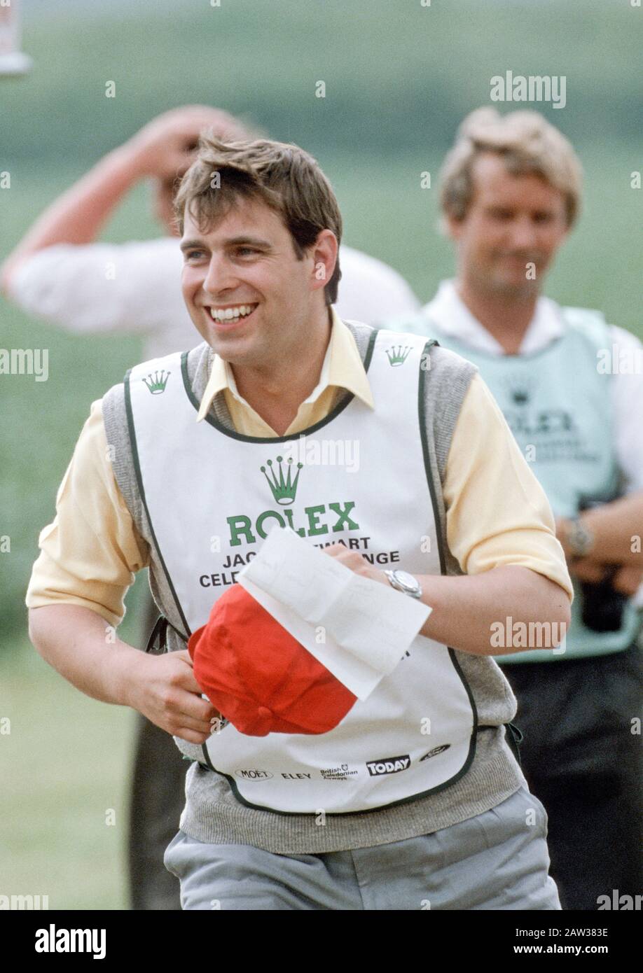 HRH Prince Andrew Duke of York at Save The Children charity clay pigeon ...