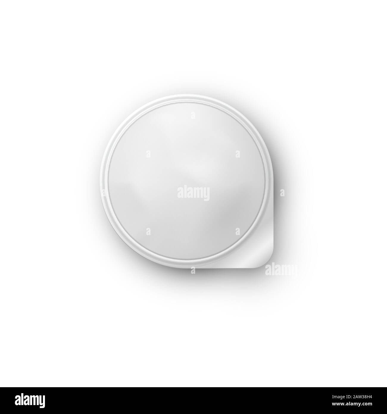 Round white plastic pot Stock Vector Images - Alamy