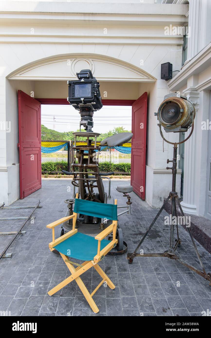 director chair in studio Stock Photo - Alamy