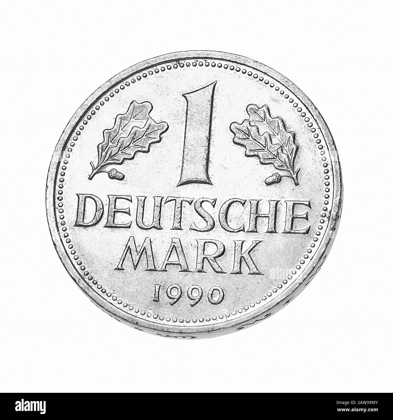 one german mark isolated on white background Stock Photo - Alamy