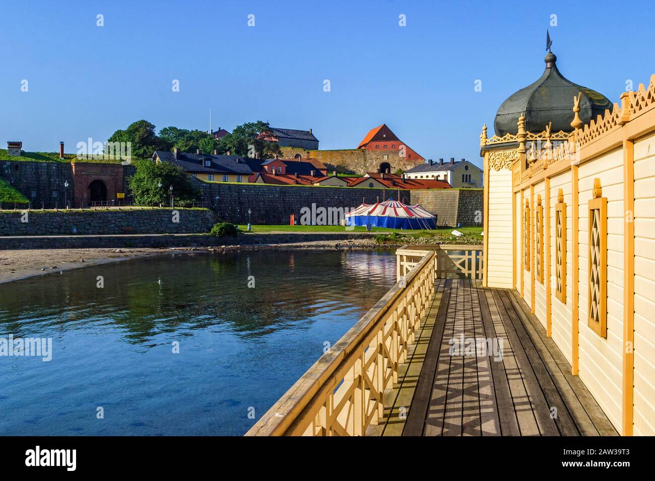 View of Varberg Fortress in Sweden Stock Photo - Alamy