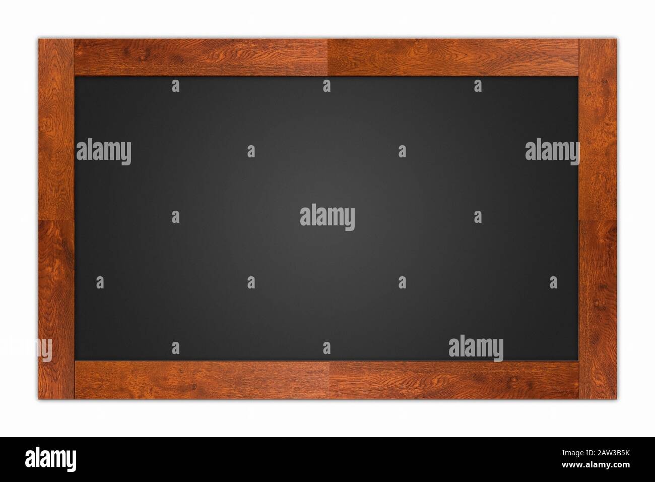 blank blackboard with wooden edge Stock Photo - Alamy