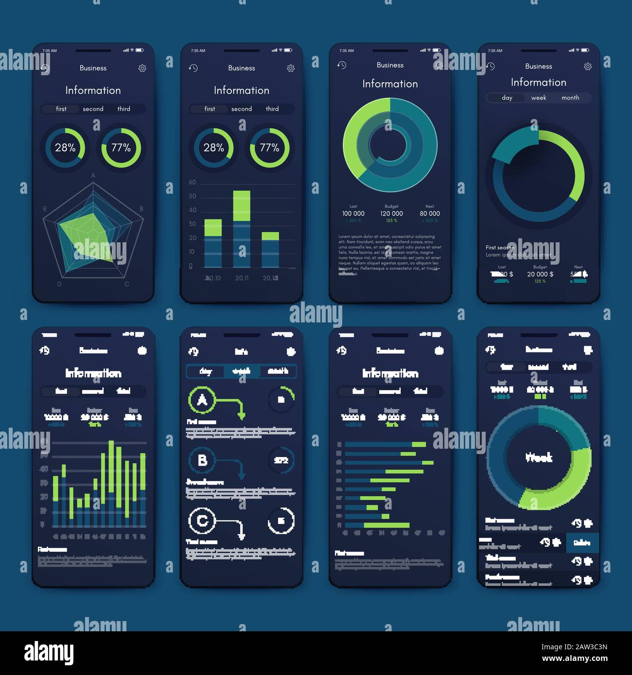Modern infographic vector elements for business brochures. Use in ...