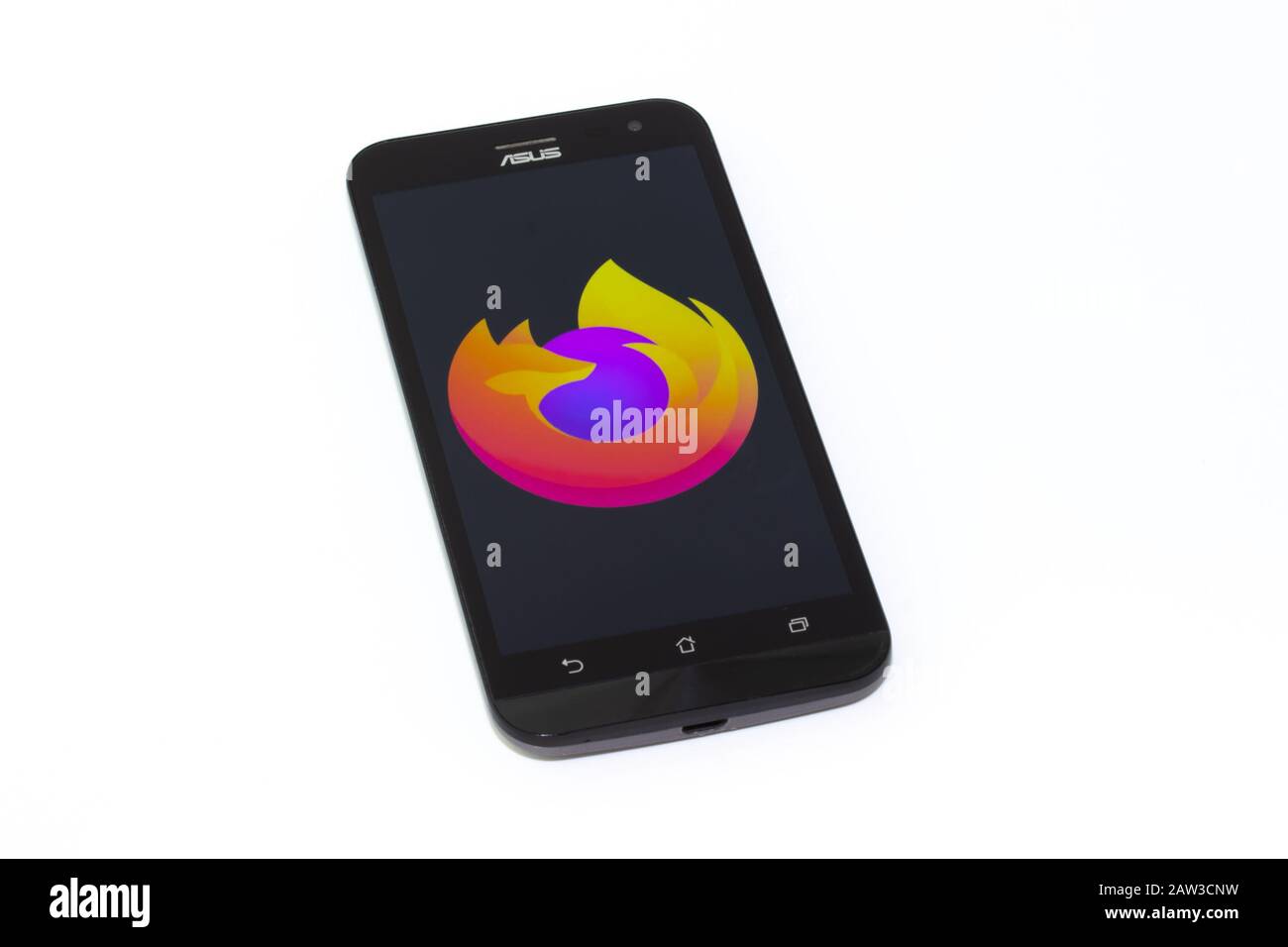 Kouvola, Finland - 23 January 2020: Firefox Browser logo on the screen ...