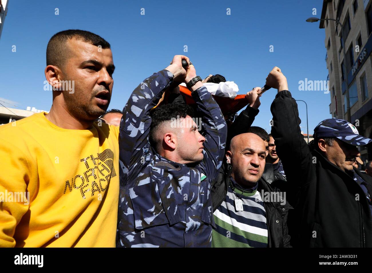 West Bank, Palestine. 06 February 2020. Palestinian Yazan Abu Tabikh ...