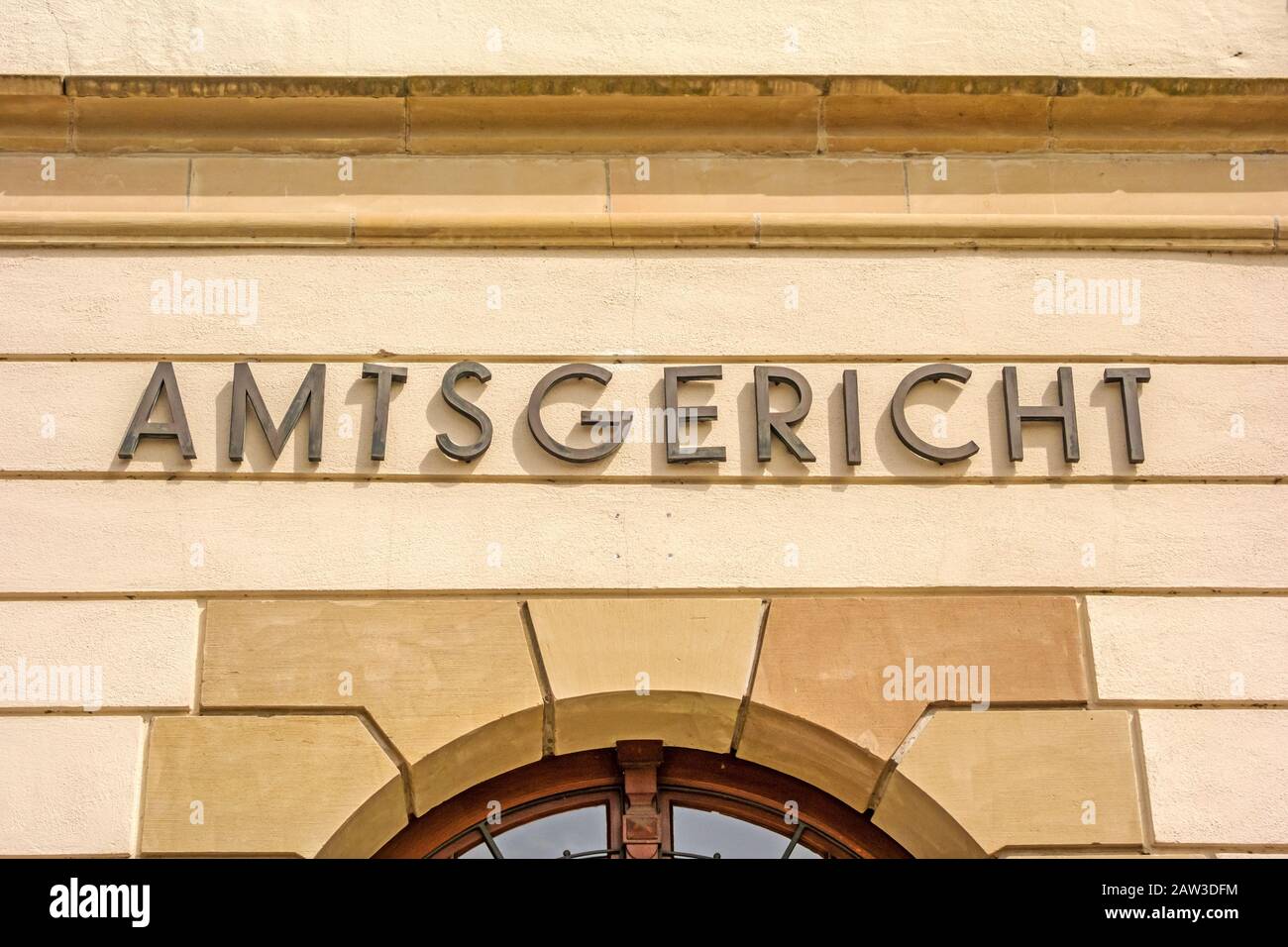 District court (Amtsgericht) - lettering on building facade Stock Photo ...
