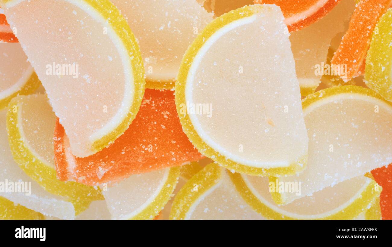 many Multicolor Fruit Jelly Stock Photo - Alamy