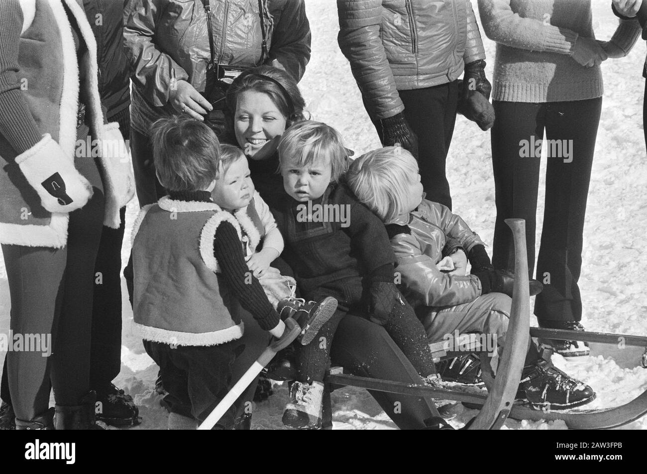 Royal Family for their winter holidays in Lech; Princess Beatrix with ...