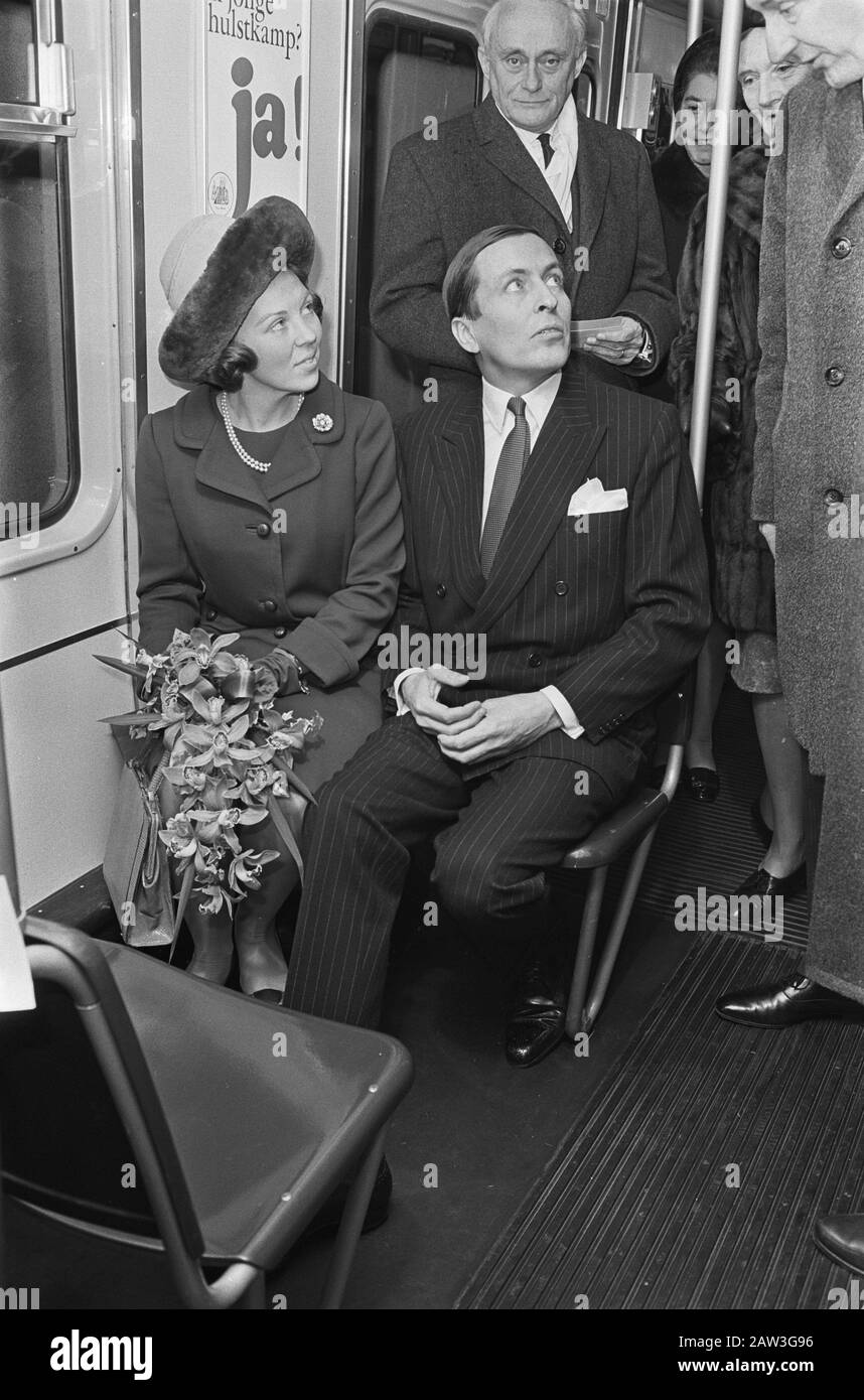 Princess Beatrix and Prince Claus make first trip Rotterdam metro ...