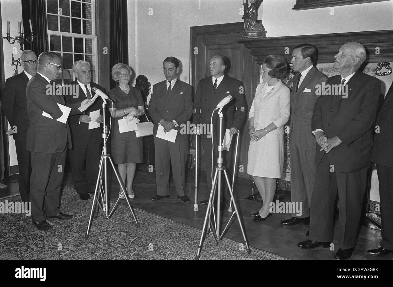 Princess Beatrix and Prince Claus giving money for handicapped children ...