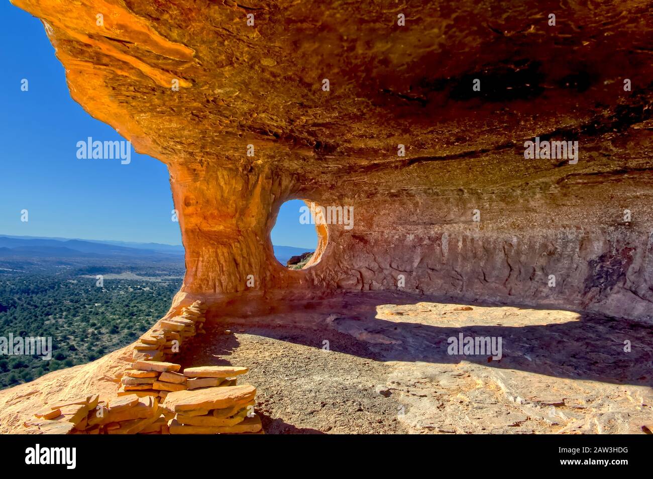 A view of the legendary Robbers Roost Cave, located near Sedona Arizona ...