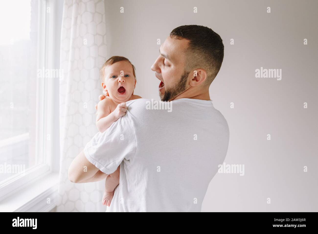 Child imitate father hi-res stock photography and images - Alamy