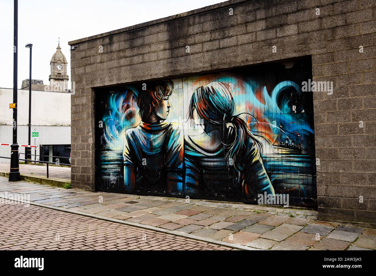 Nuart Art Festival Aberdeen mural on Shiprow by artist Alice Pasquini ...