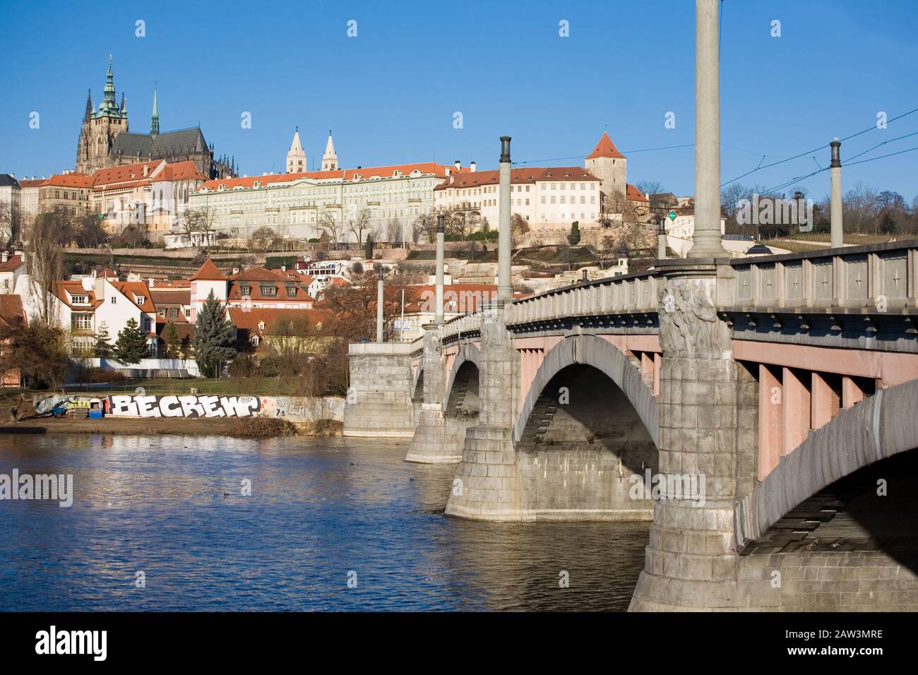 Prague castle and Manes bridge Stock Photo - Alamy