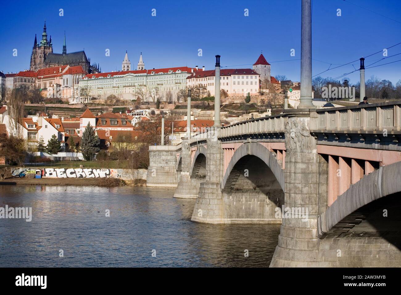 Prague manes bridge castle hi-res stock photography and images - Alamy