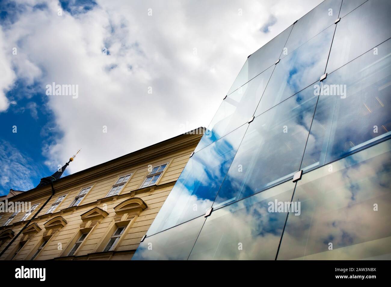 Old and new building and architectural style together Stock Photo - Alamy