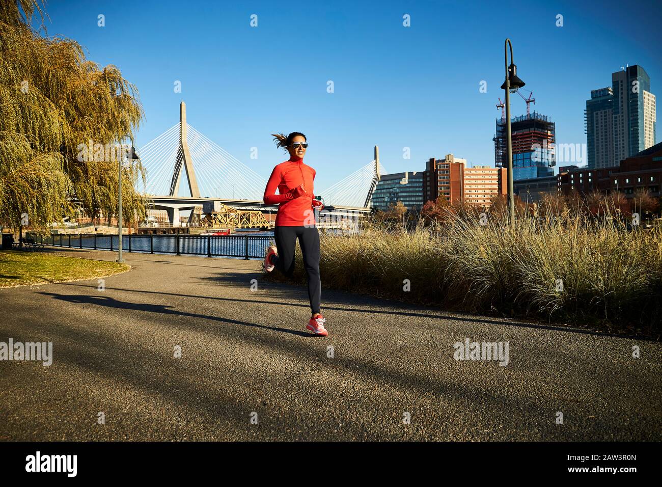 Exercise jogging determination bridge hi-res stock photography and ...