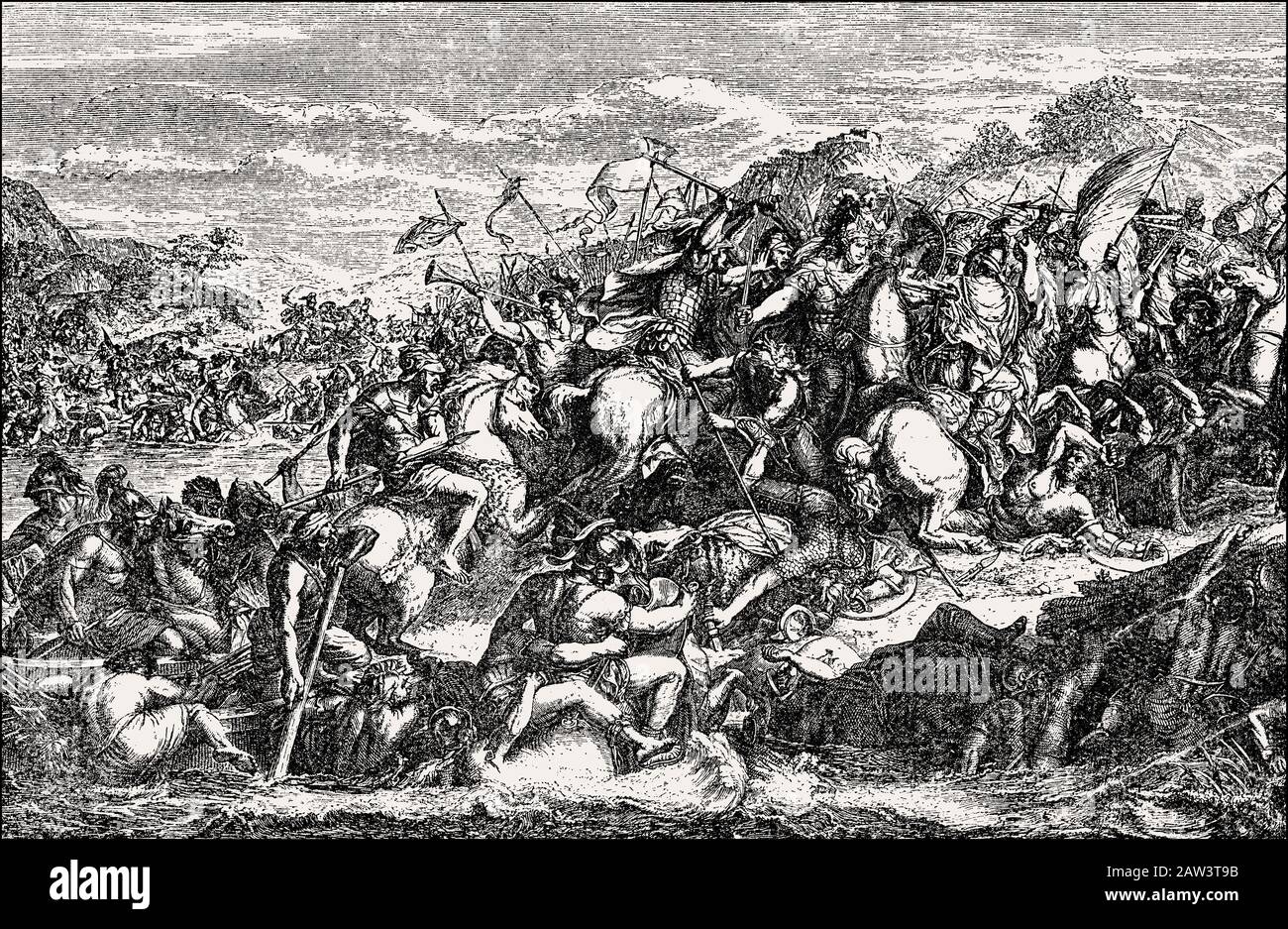The Battle of the Granicus River in May 334 BC Stock Photo - Alamy