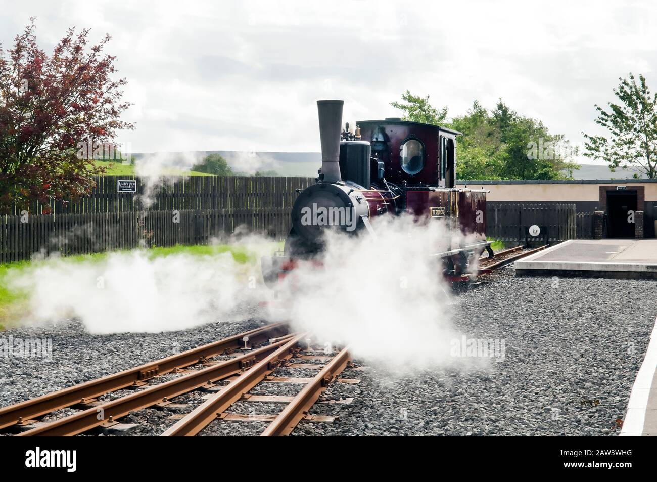 Brecon Mountain Railway steam engine Stock Photo - Alamy