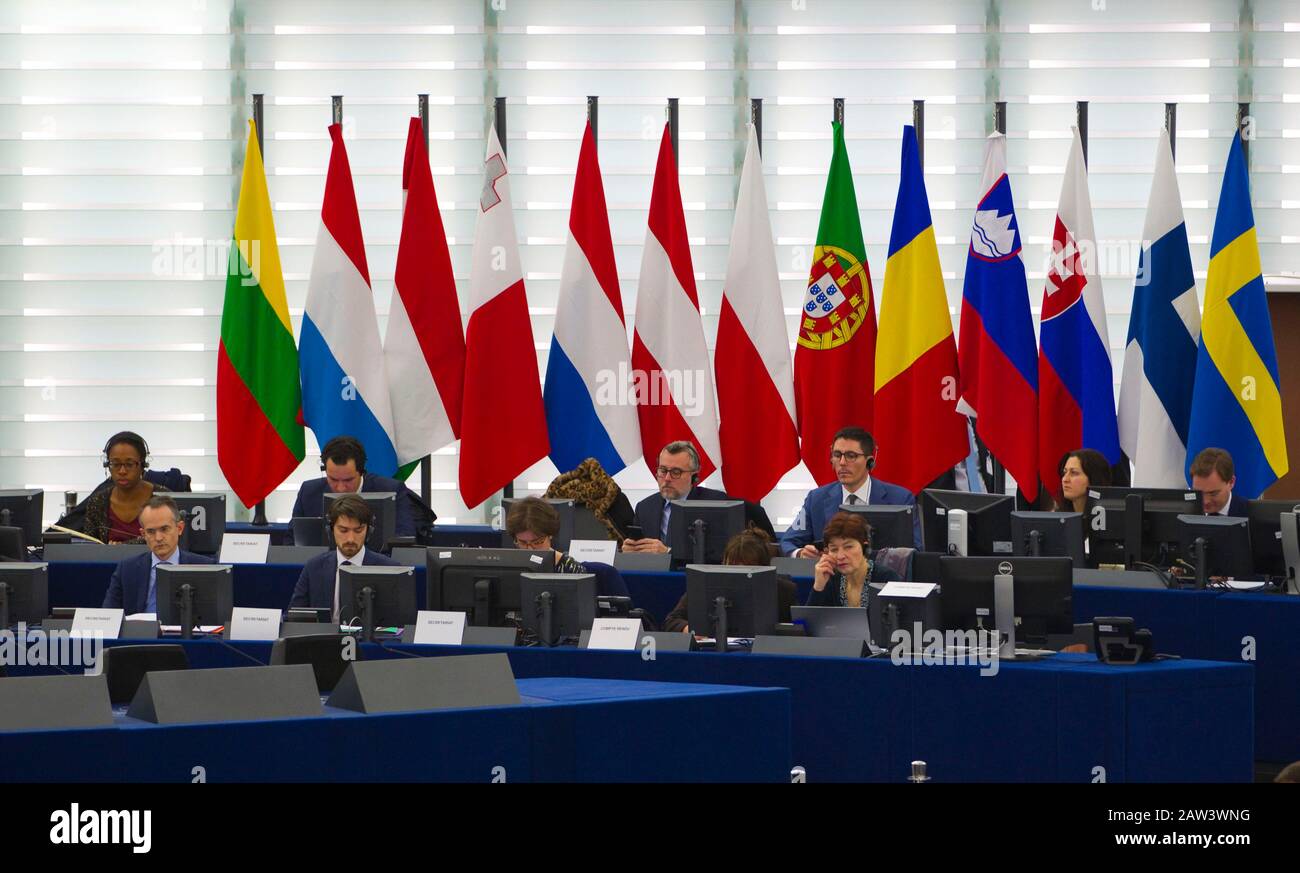 Strasbourg, France - February 05, 2020: German-French Parliamentary ...