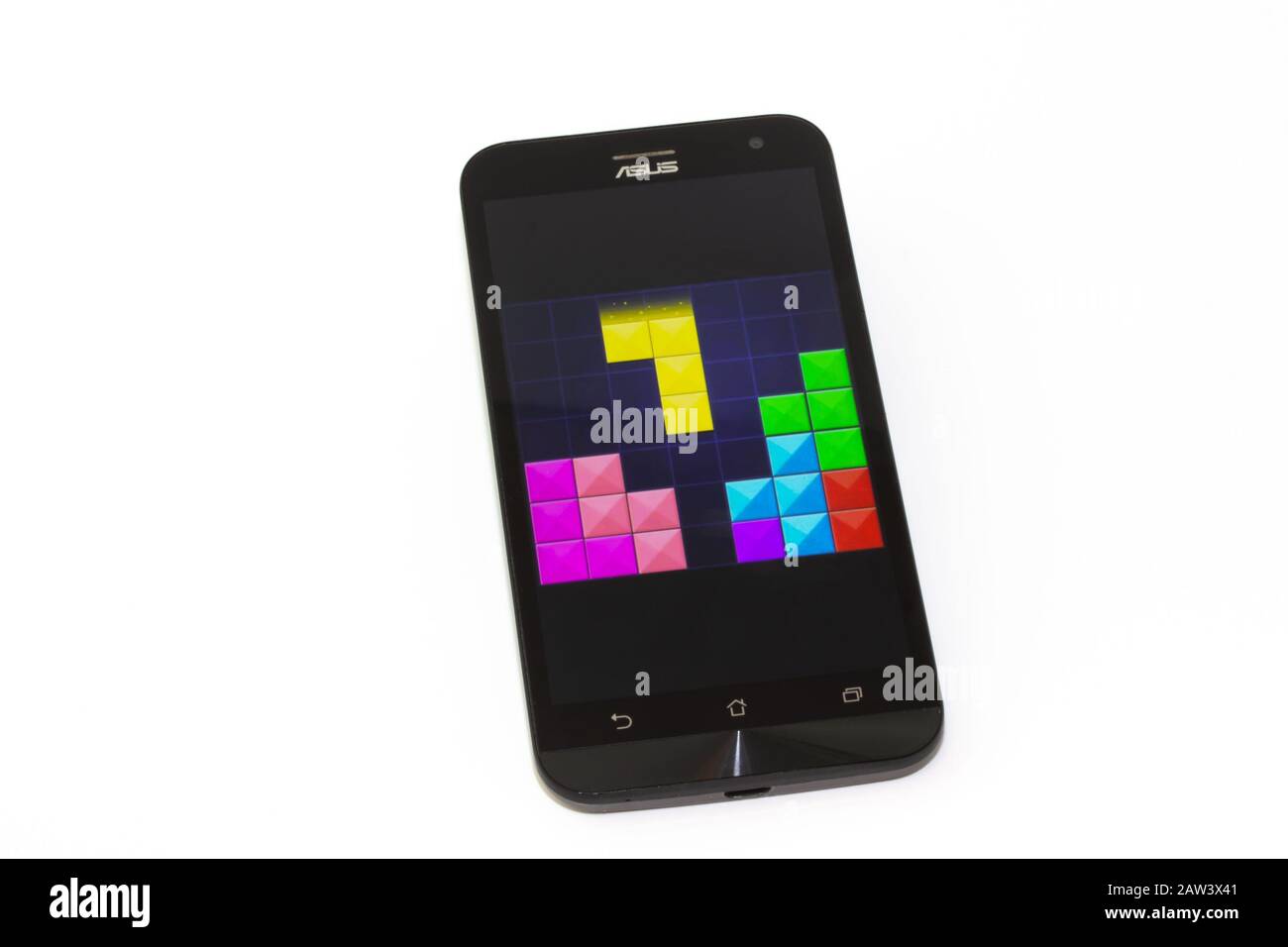 Tetris video game phone hi-res stock photography and images - Alamy