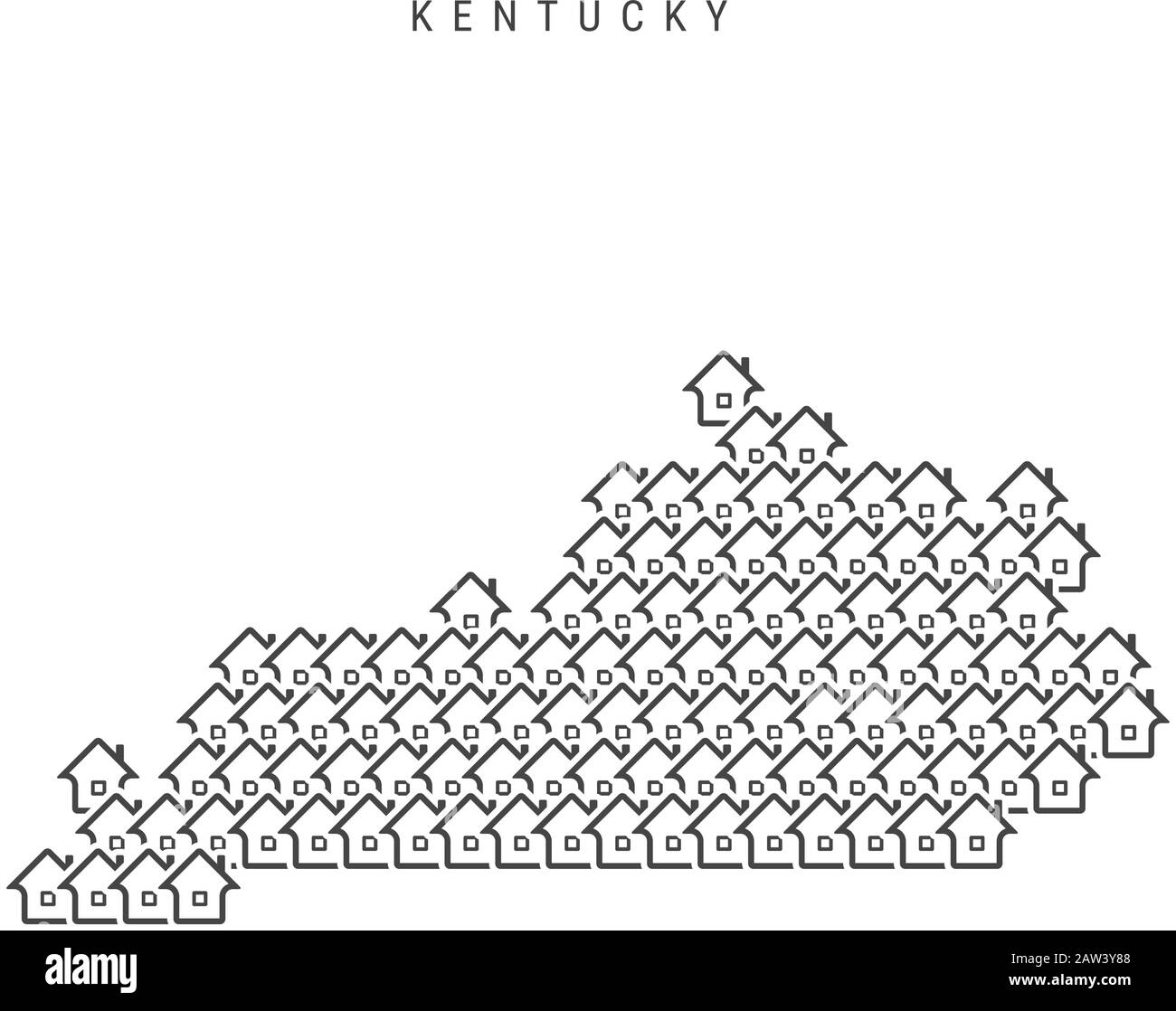 Map of kentucky Black and White Stock Photos & Images - Alamy